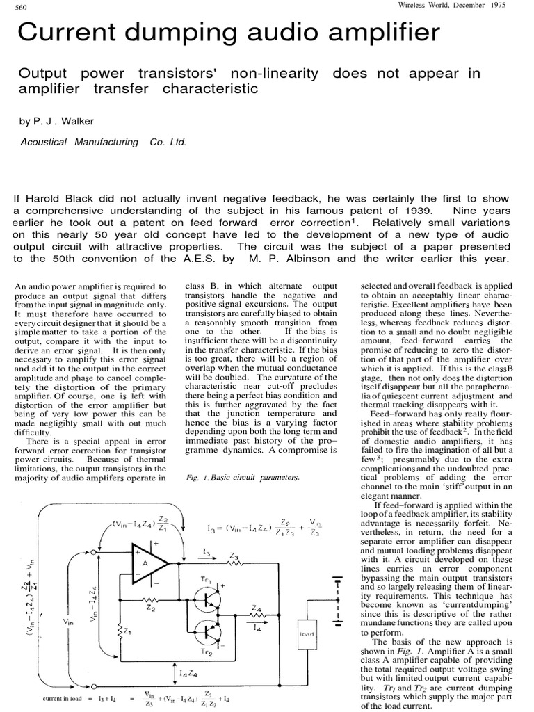 Quad 405 Current Dumping Audio Amplifer DCD | PDF | Amplifier | Electronics