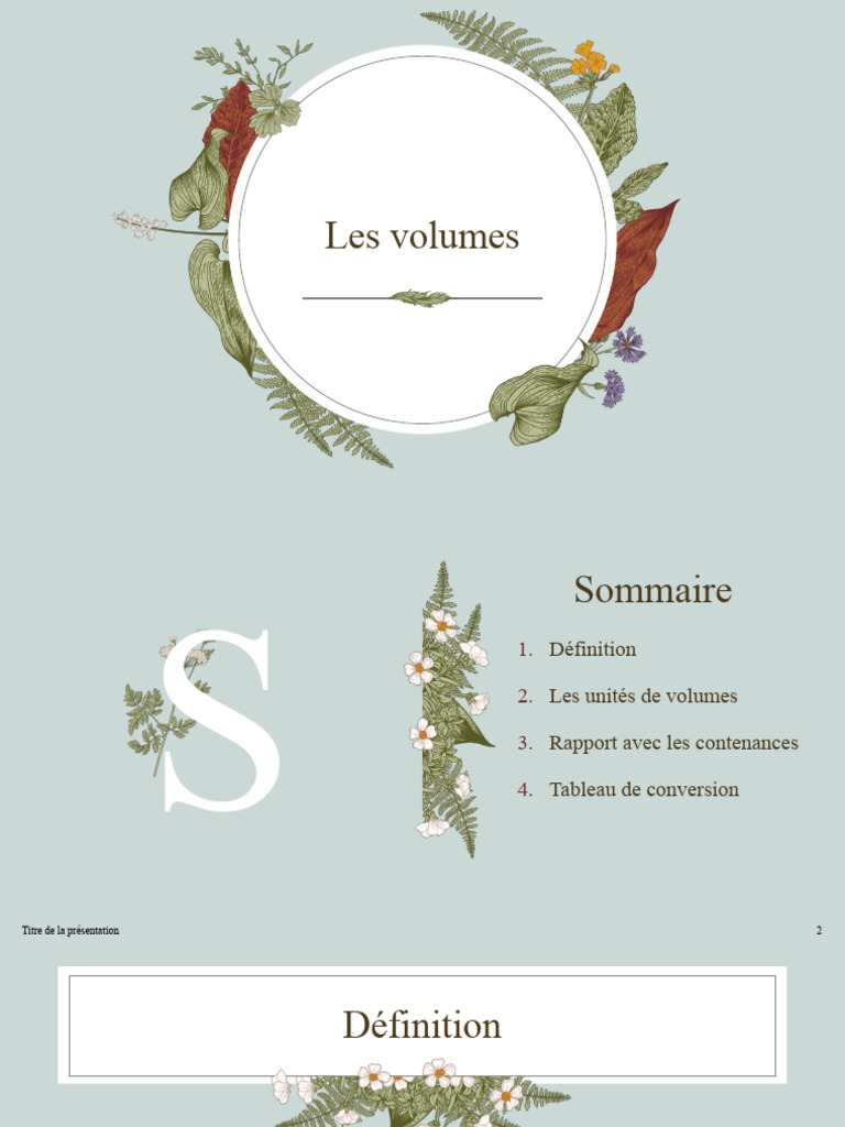 Volume et Masse en 6ème | PDF | Études des langues étrangères ...