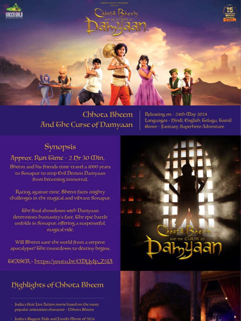 Chhota Bheem and The Curse of Damyaan Movie Deck | PDF | Career & Growth