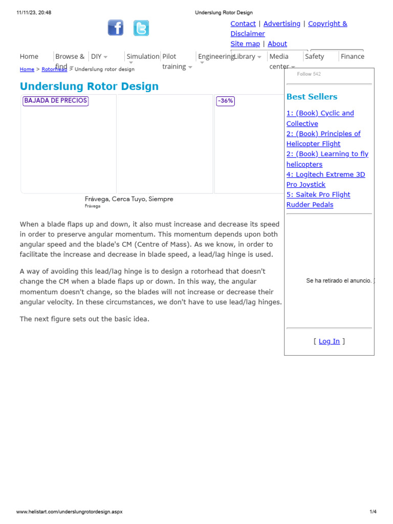Underslung Rotor Design | PDF | Helicopter | Helicopter Rotor
