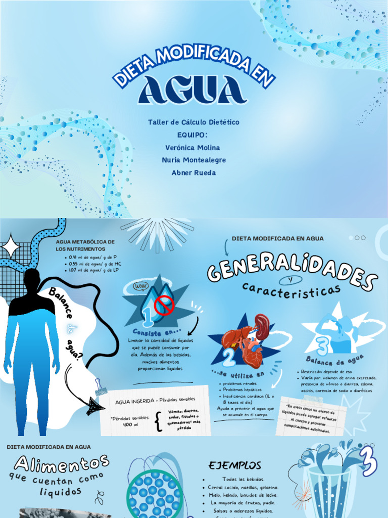 Dieta Modificada en Agua y Líquidos | PDF