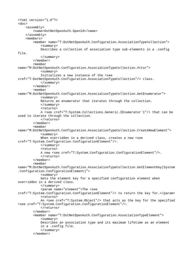 DotNetOpenAuth OpenId | PDF | Class (Computer Programming) | Computing