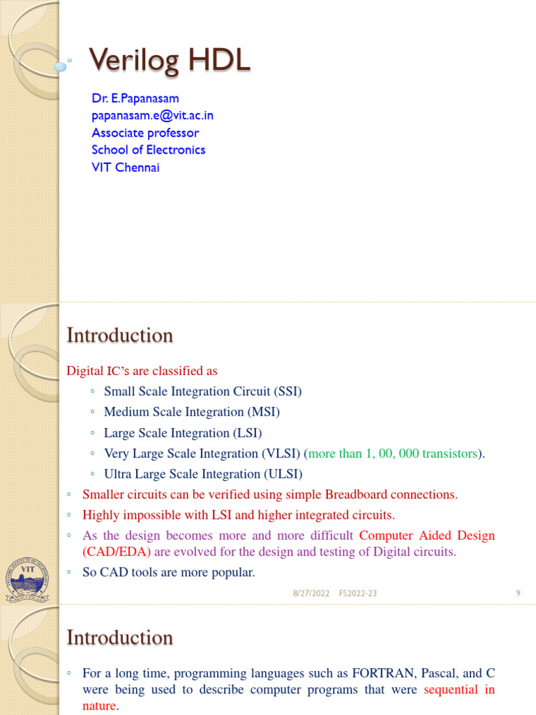 Module 2.1 | PDF | Hardware Description Language | Integrated Circuit
