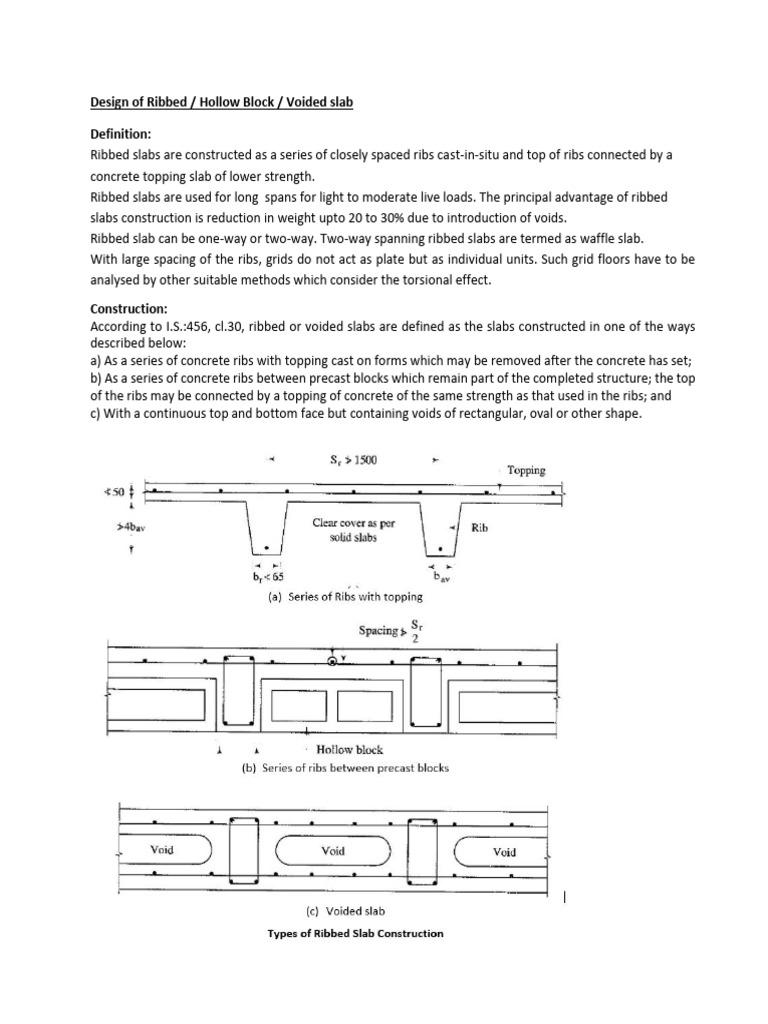 Design of Ribbed and Waffle Slab | Download Free PDF | Beam (Structure ...