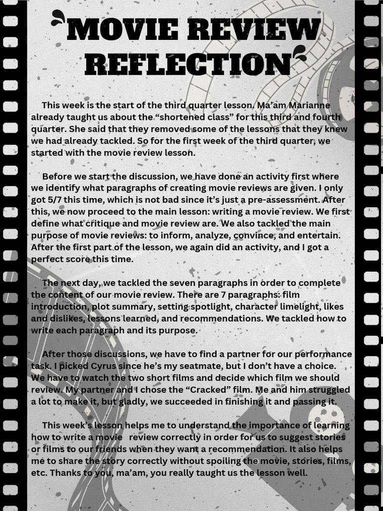 How to Write a Movie Review Guide | PDF