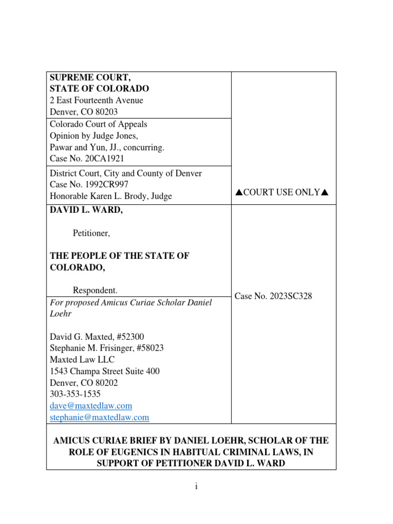 2023 - 03 - 05 Daniel Loehr Amicus Brief | PDF | Law