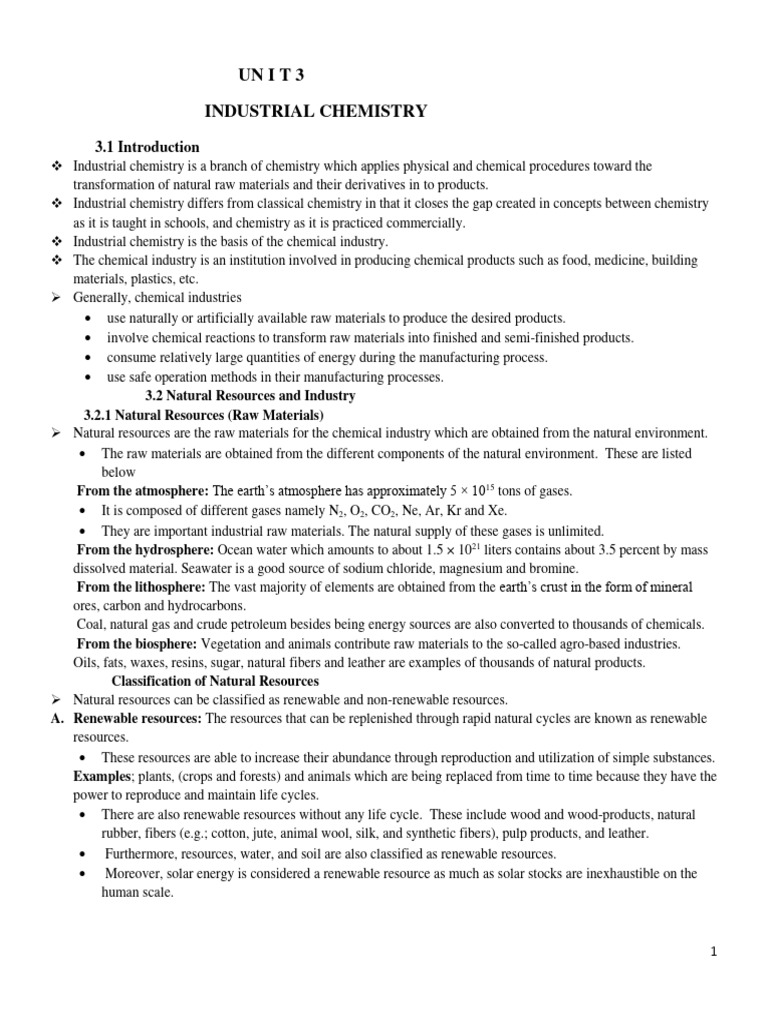 G - 12 Chemistry U-3 Handout | PDF | Pulp (Paper) | Sodium Hydroxide
