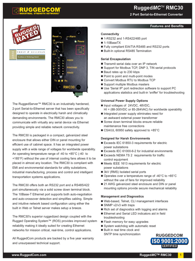 RMC30 Series | PDF | Transmission Control Protocol | Computer Network