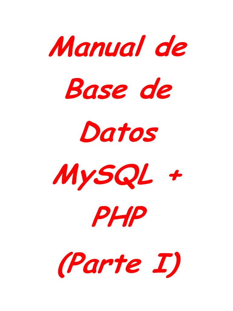 1 - Manual de Base de Datos MySQL | Descargar gratis PDF | SQL | Bases de datos