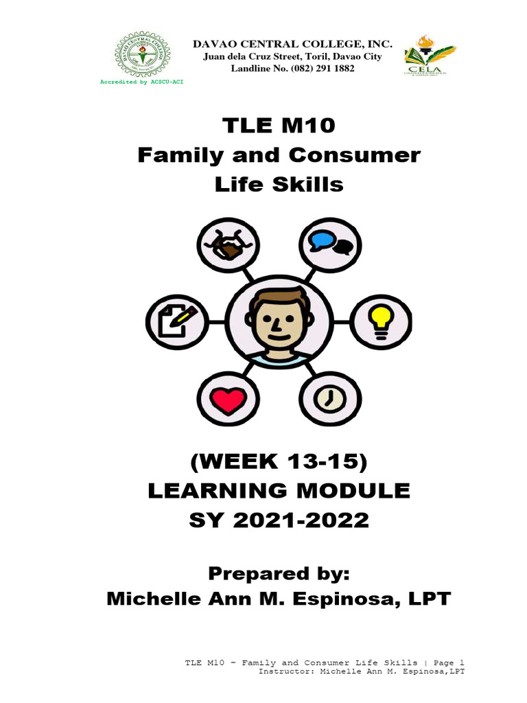 TLE M10 Week 13 15 Learning Material | PDF | Dieting | Fat