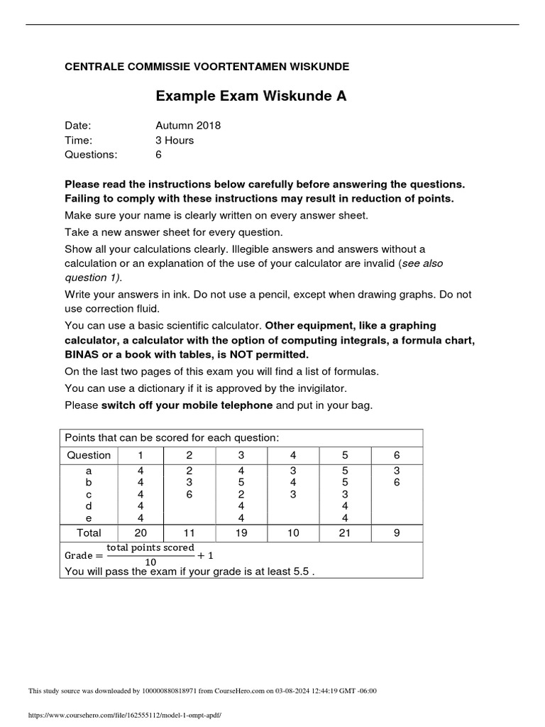 Model 1 Ompt A PDF | PDF | Normal Distribution | Probability Distribution