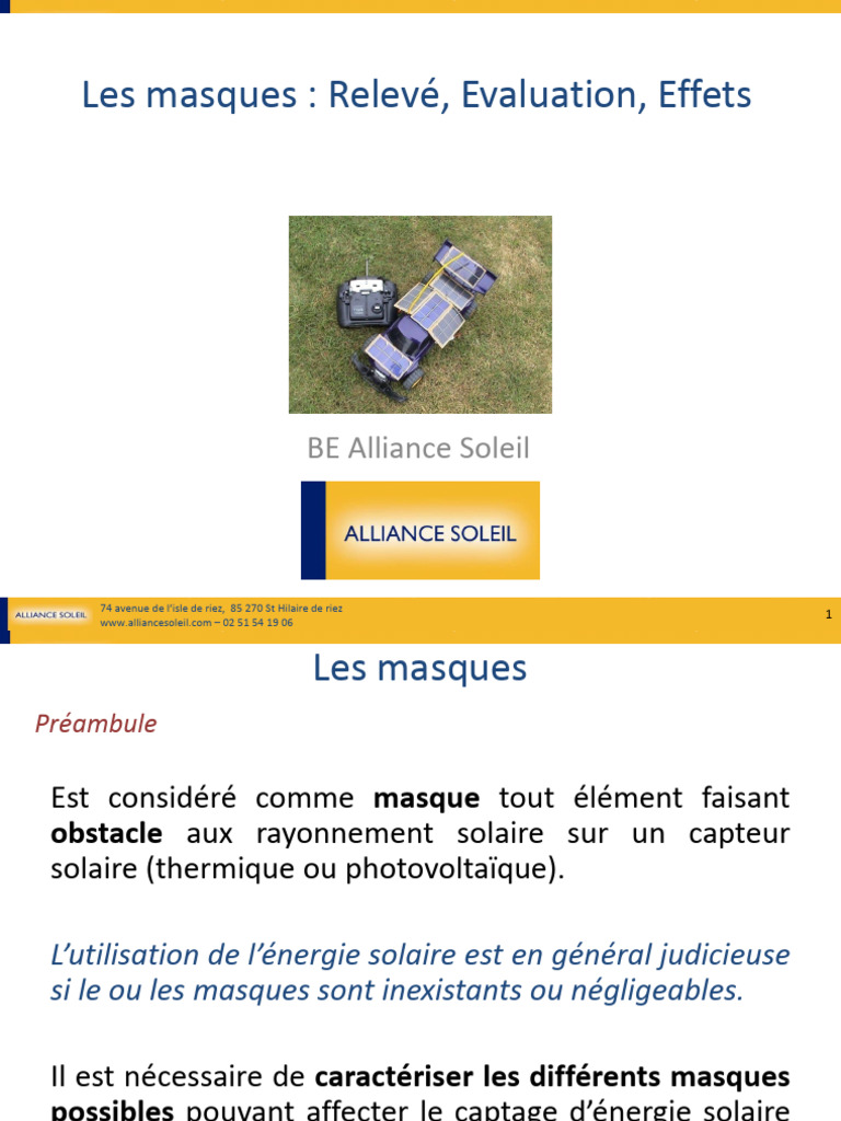 Les Masques Sur PVsyst | PDF