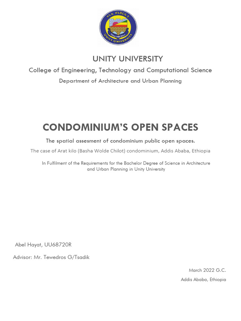 Condominium Open Spaces Assessment | PDF | Space | Sustainability