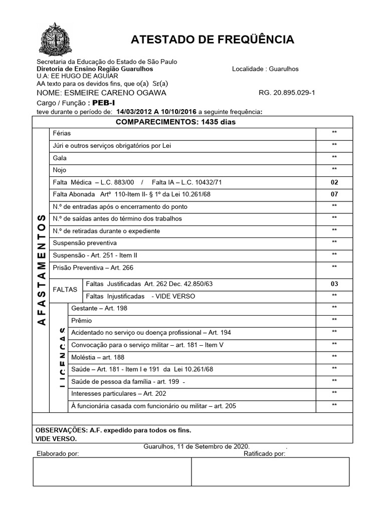 A F - MODELO - CAT O | PDF