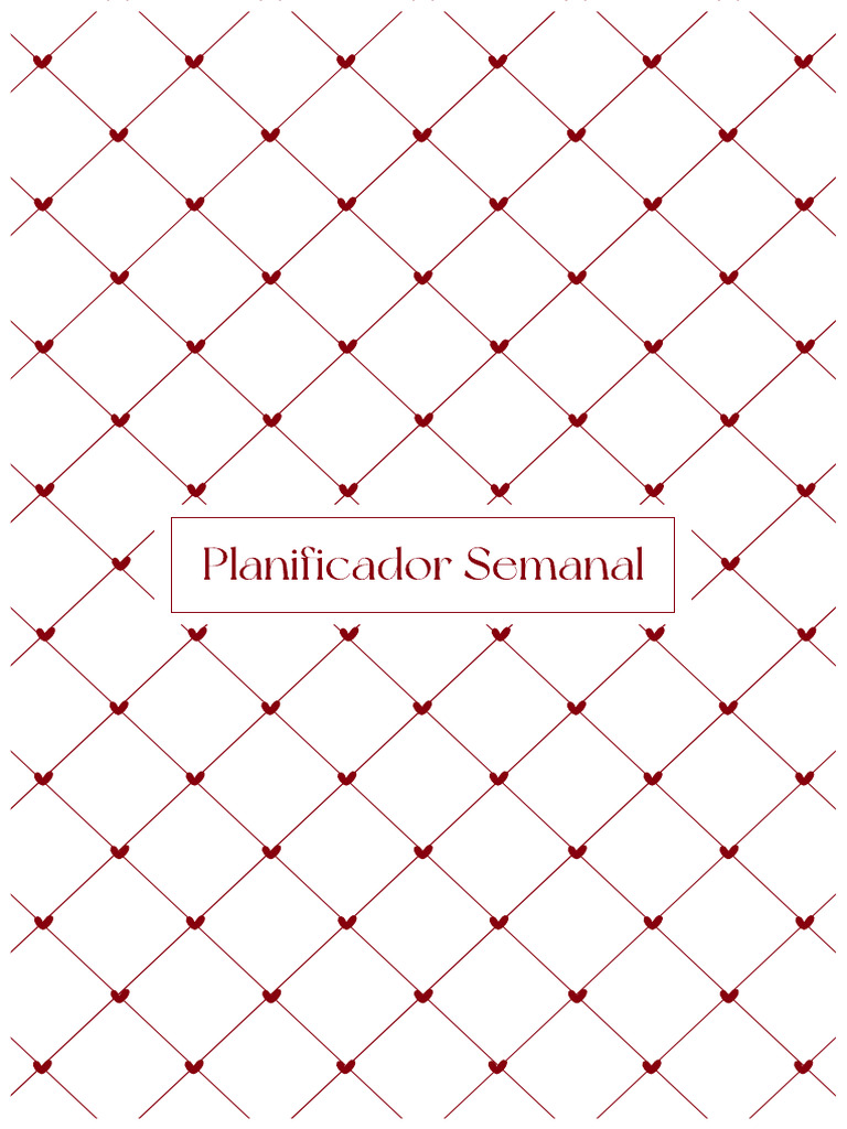 a5 - Planner Corazones - Portada Rojo | PDF