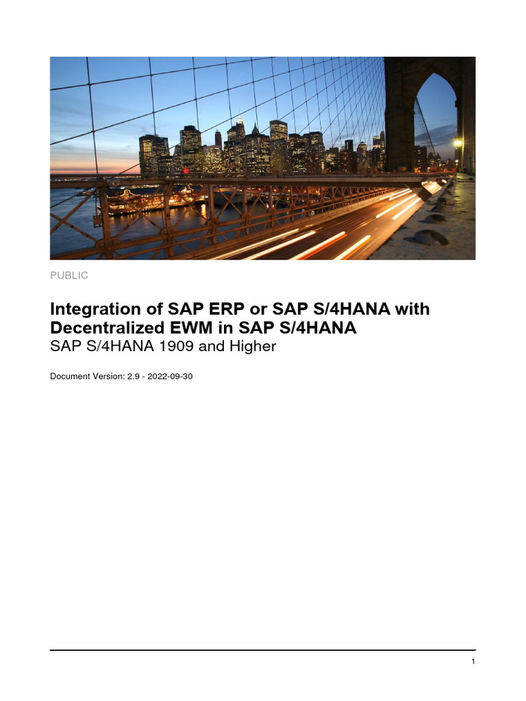 HTG Integration SAP ERP With DecEWM On S41909 V2 9 | PDF | Enterprise Resource Planning ...