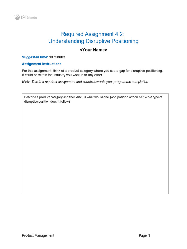 ISB PM Week 4 Required Assignment 4.2 Template | PDF