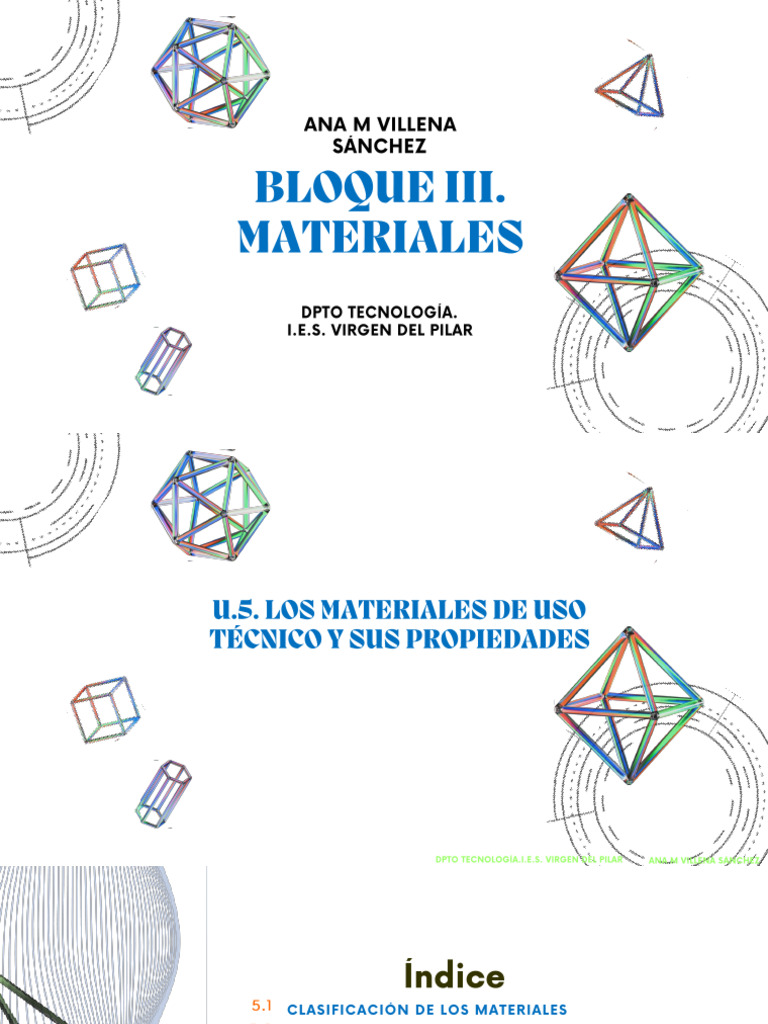 Bloque I. Materiales U1 Estructura de Los Materiales para PDF | PDF | Estrés (Mecánica ...