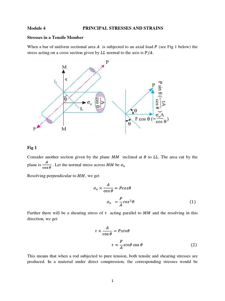Cve 202 Module 3.122 | PDF | Stress (Mechanics) | Continuum Mechanics