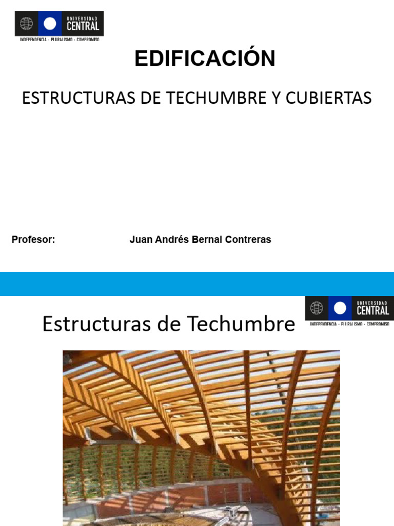 Clase 09 - Estructura de techumbre y cubiertas | PDF | Braguero | Techo