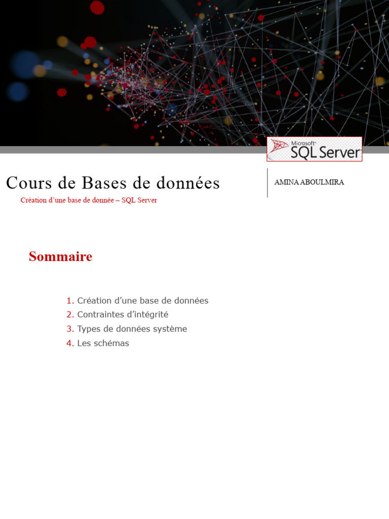 Séance 2 - Transact SQL 2 - Administration Base de Données | PDF ...