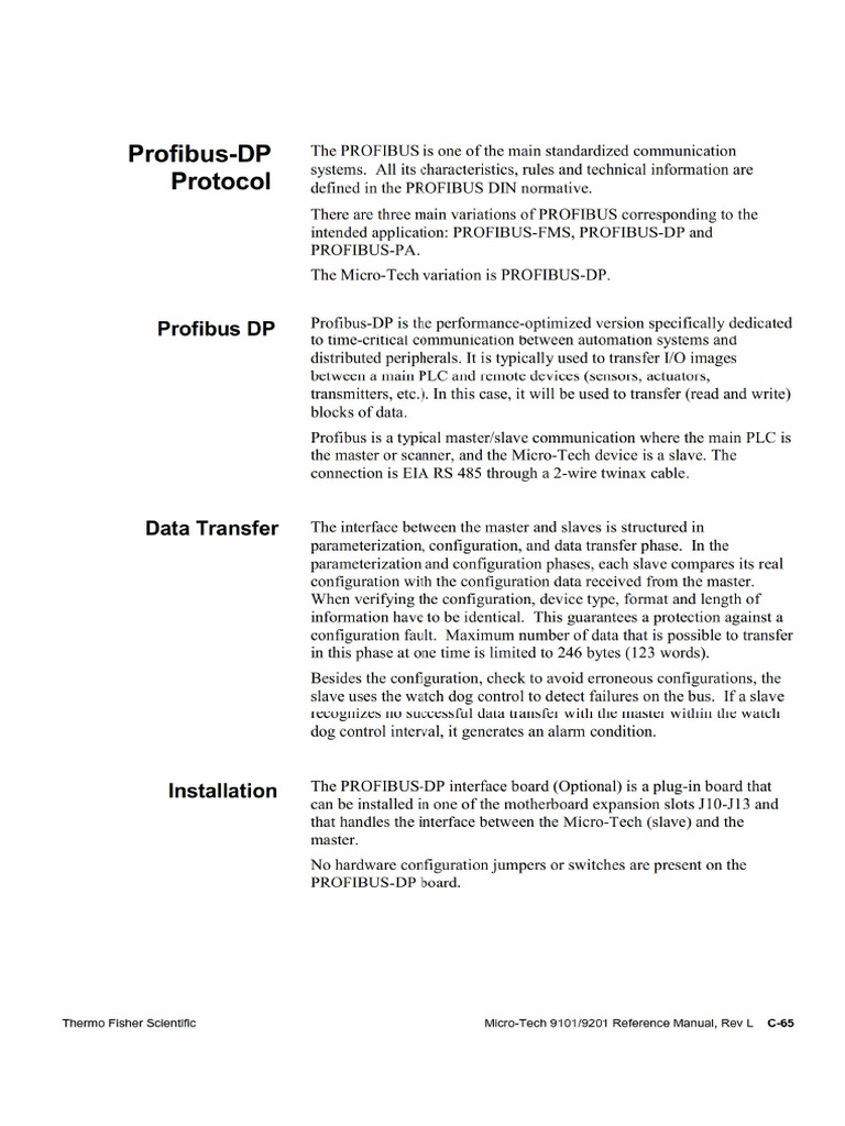 Profibus Manual MT9001 | PDF