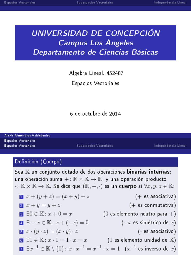 3 Espacios Vectoriales 2 Pdf Espacio Vectorial Base álgebra