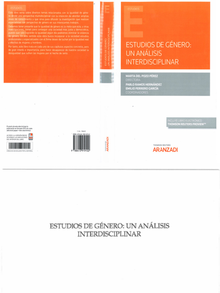 Estudios de Genero. Un Análisis Interdisiplinario | PDF