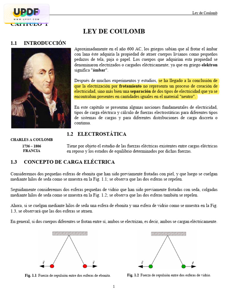 Ley de Coulomb | PDF