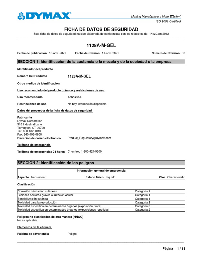 1128A-M-GEL | PDF | Toxicidad | Residuos