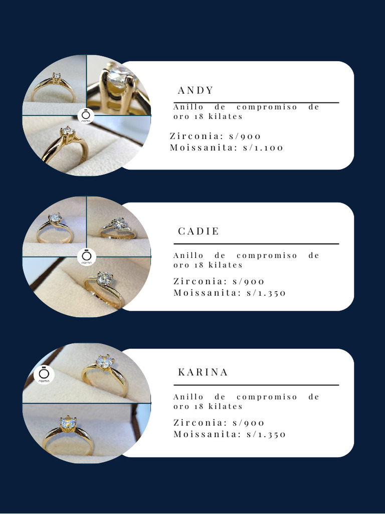 CATÁLOGO NORMA Anillos de Compromiso Oro 18k - Diciembre | PDF