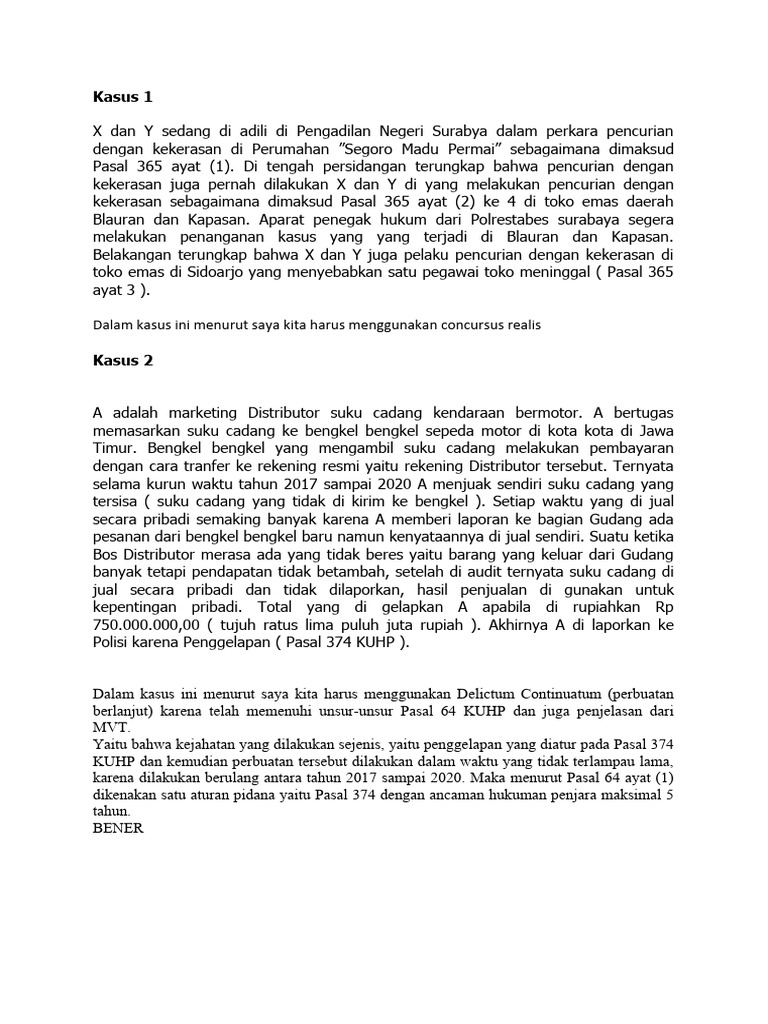 PBL Pidana Penting | PDF