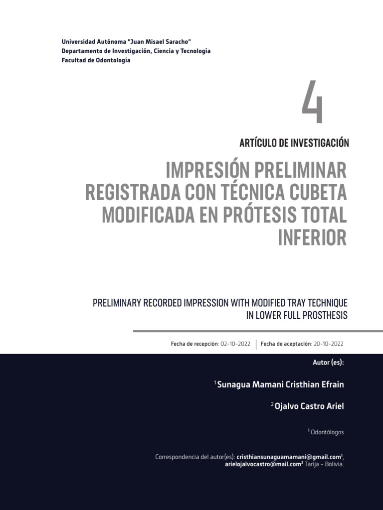1448-Texto Del Artículo-2692-1-10-20221206 | PDF | Boca | Odontología