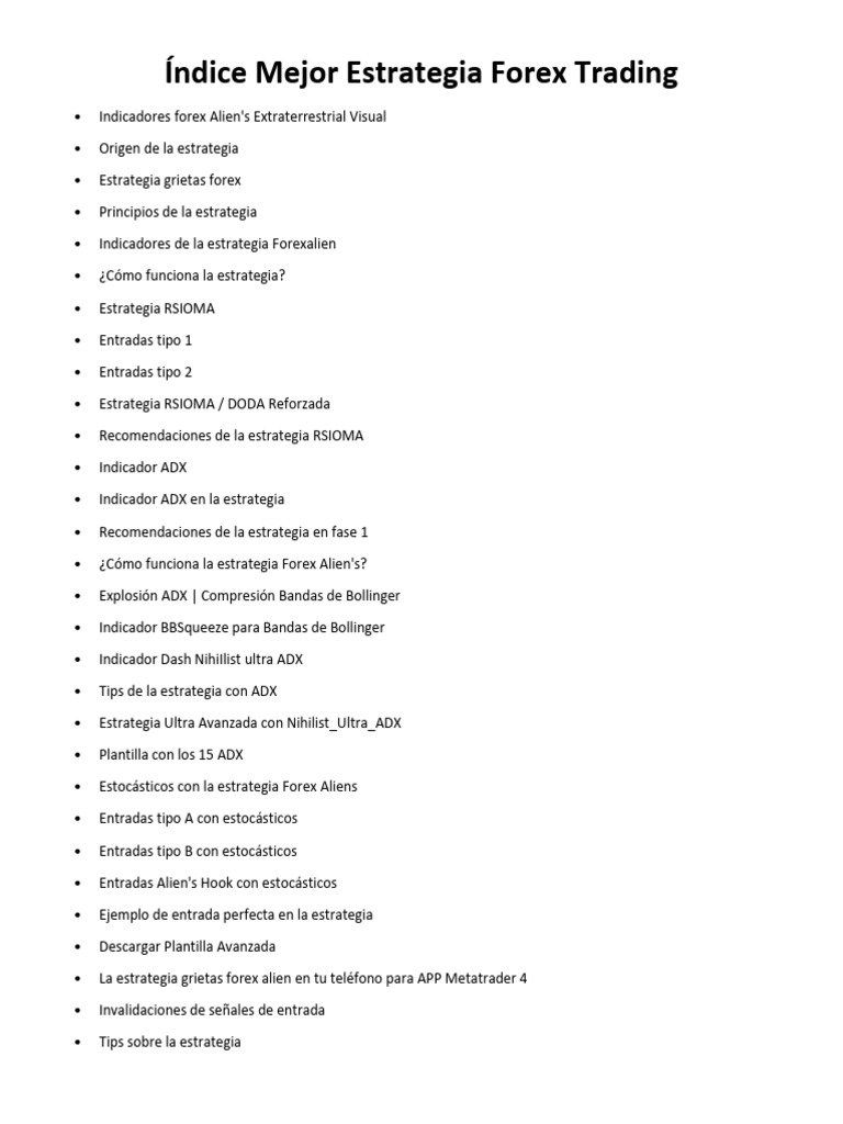 Super Manual Estrategias Aliens | PDF | Análisis técnico | Inversiones