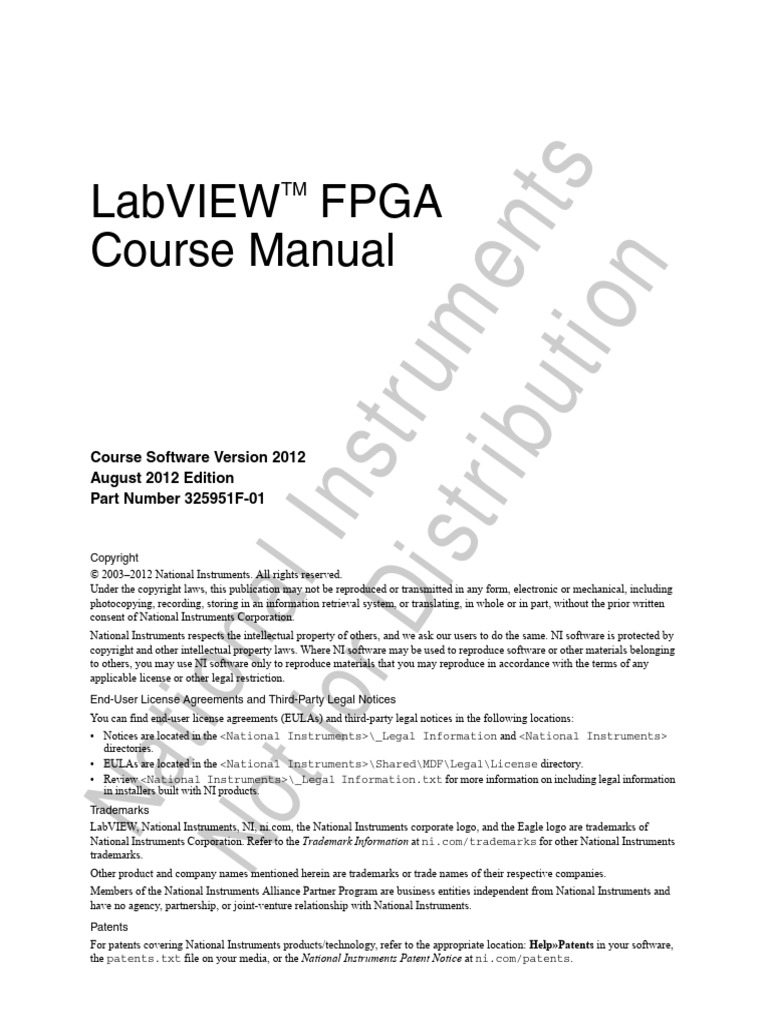 LabVIEW FPGA Course Manual | PDF | Field Programmable Gate Array | Computer Architecture
