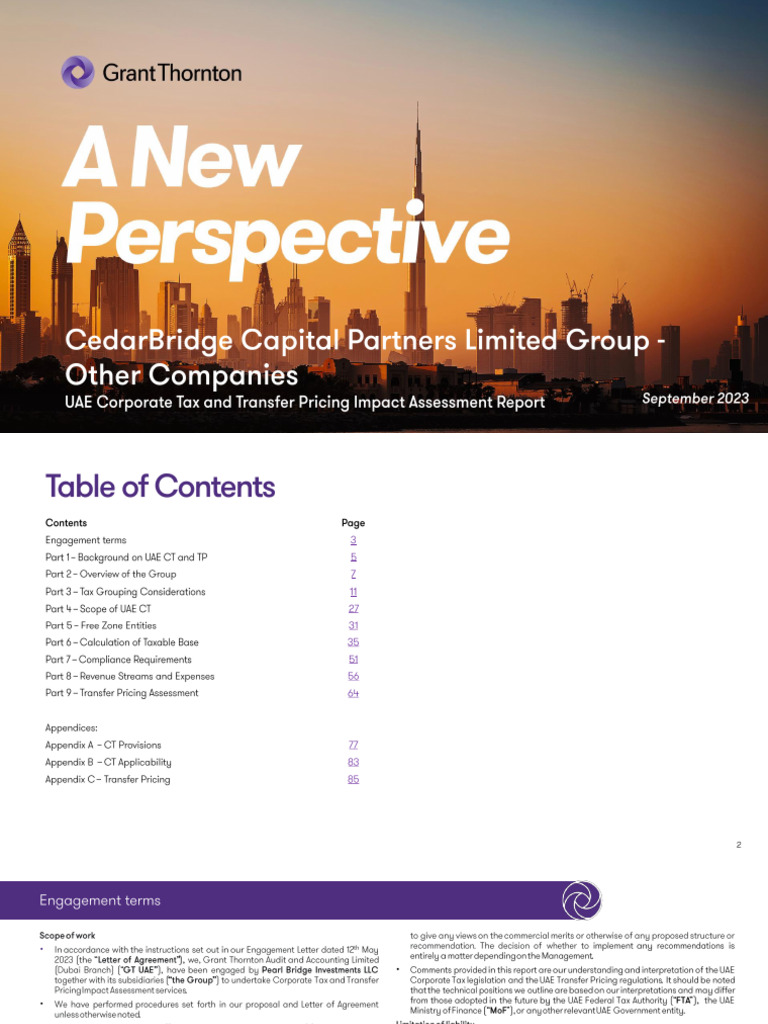UAE Corporate Tax Impact Assessment Report | PDF | Finance & Money ...