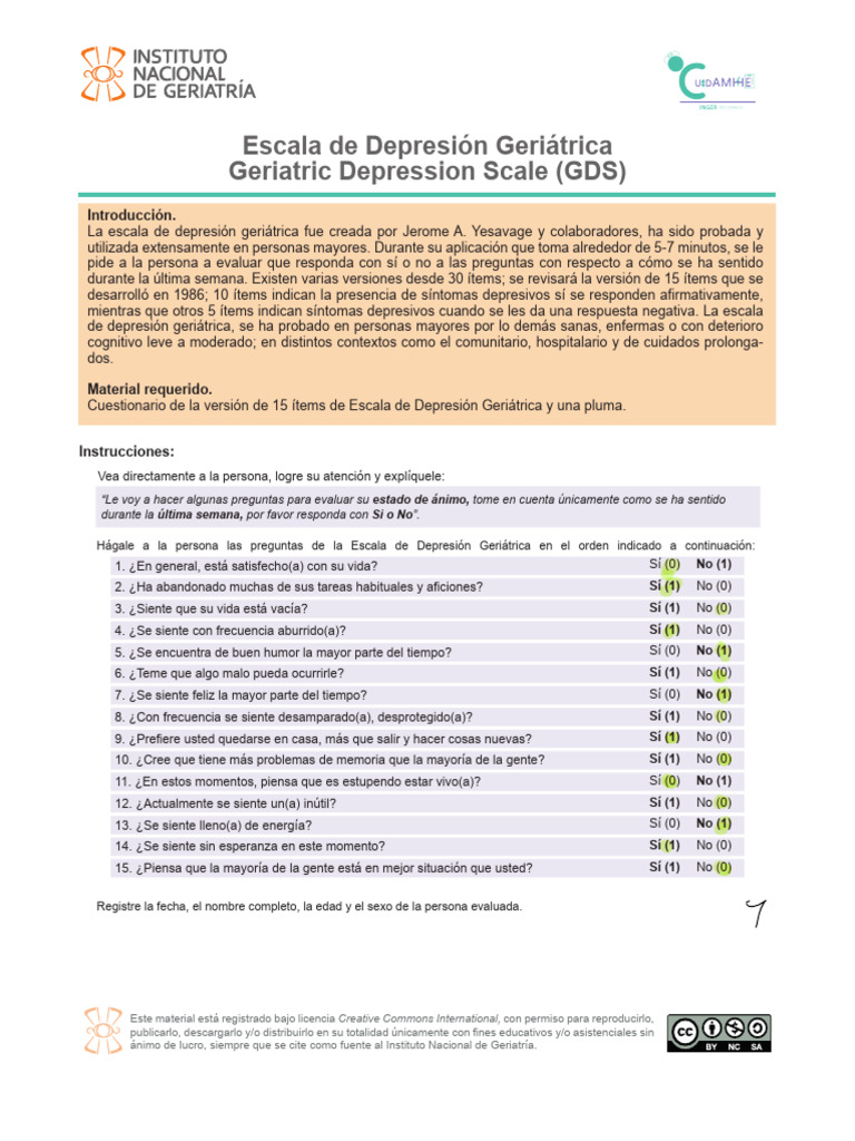 GDS 2 | Descargar gratis PDF | Depresión (estado de ánimo)
