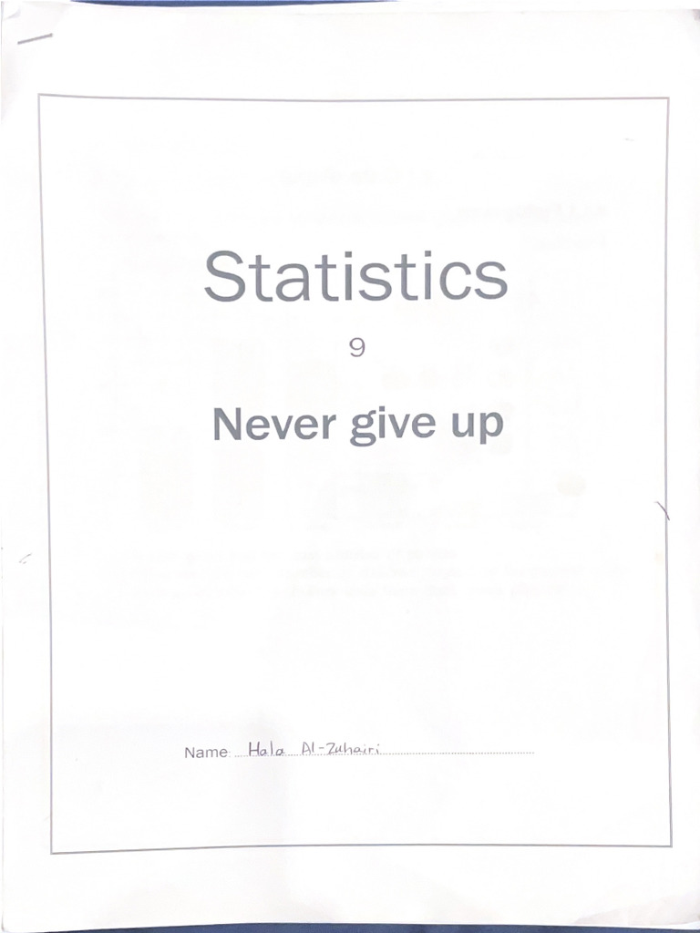 Statistics 1 Pdf