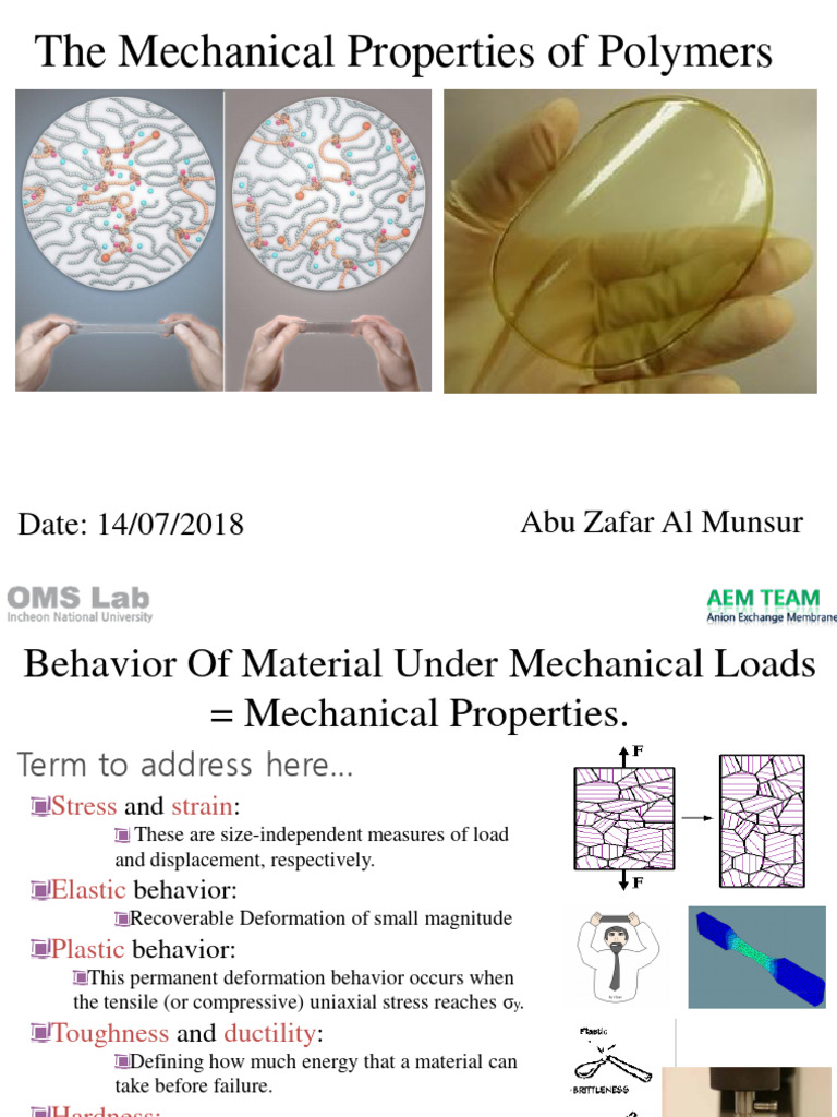 The Mechanical Properties of Polymers | PDF | Deformation (Engineering) | Hardness