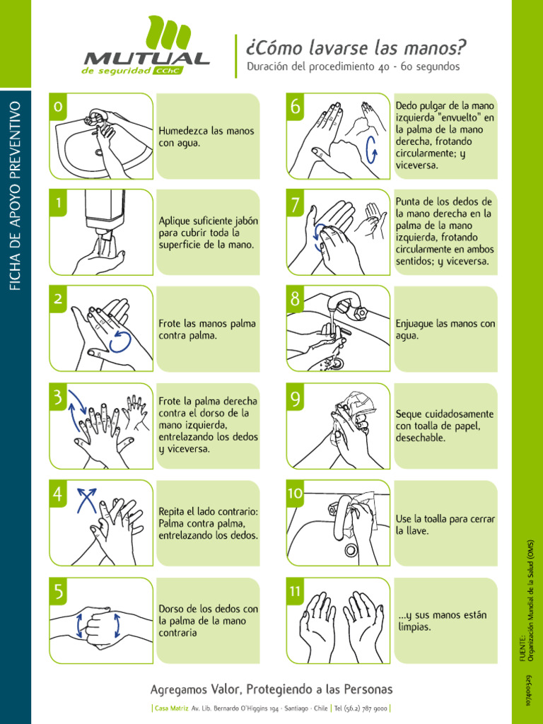 Como Lavarse Las Manos Pdf