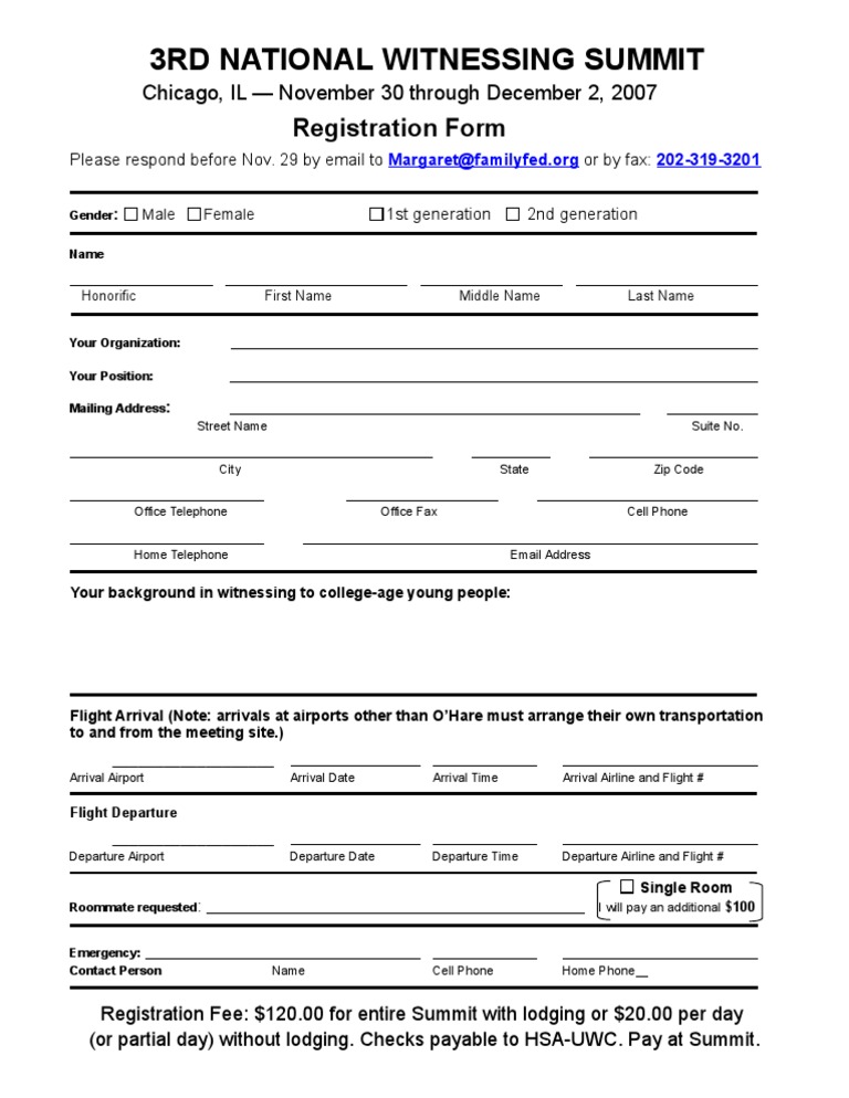 RegistrationForm ChicagoDec | PDF
