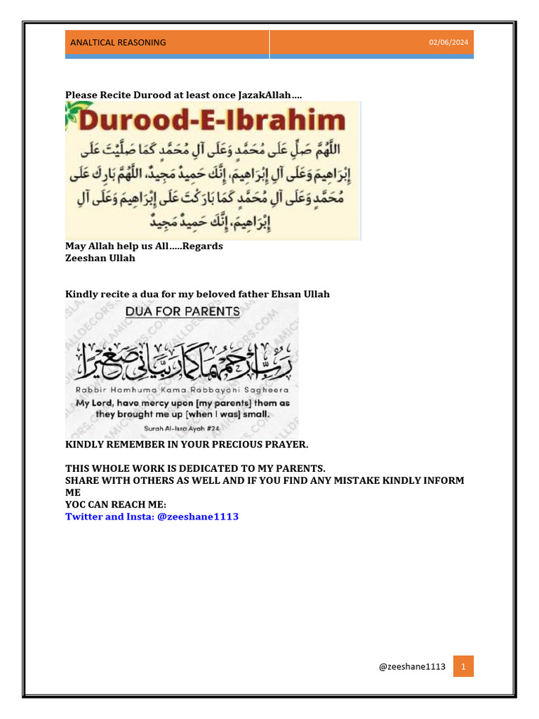 Analytical Reasoning Pdf