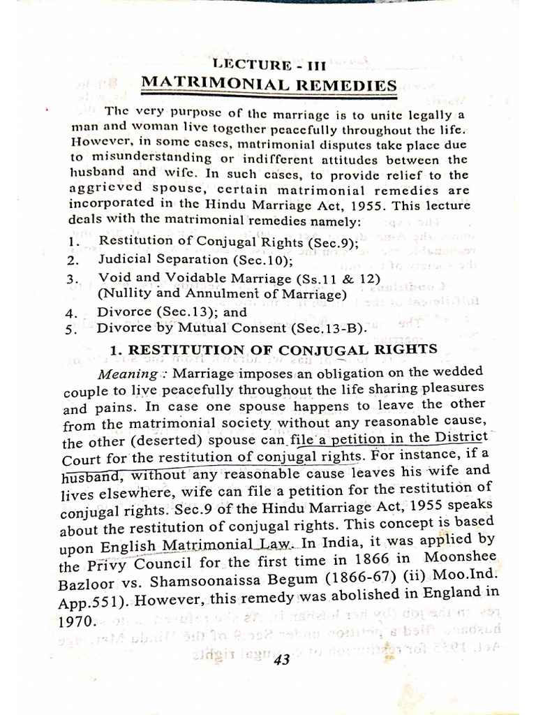 Family Law Unit 2 | PDF