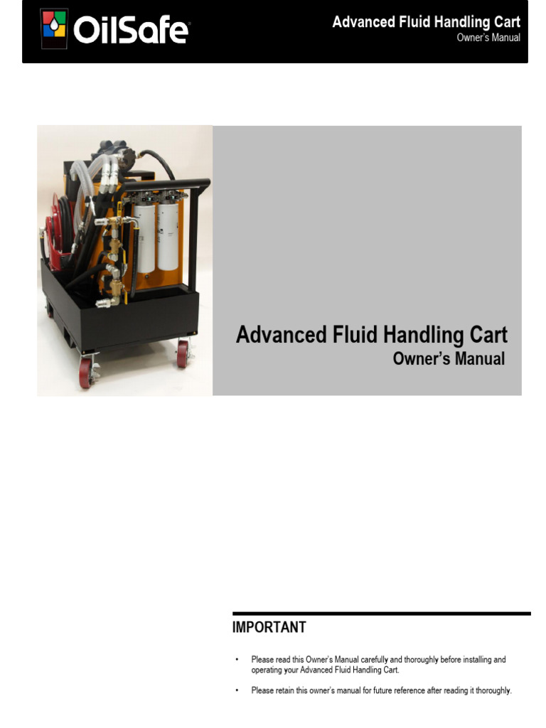 Advanced Fluid Handling Cart Manual | PDF