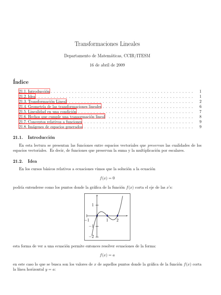 Transformaciones Lineales | PDF | Espacio vectorial | Mapa lineal