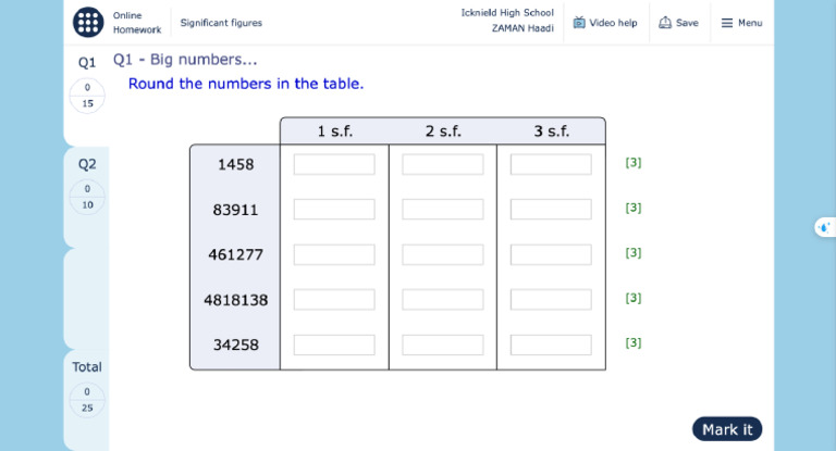 MyMaths Homework - Significant Figures (09.01.2024 16 - 47) .PNG | PDF