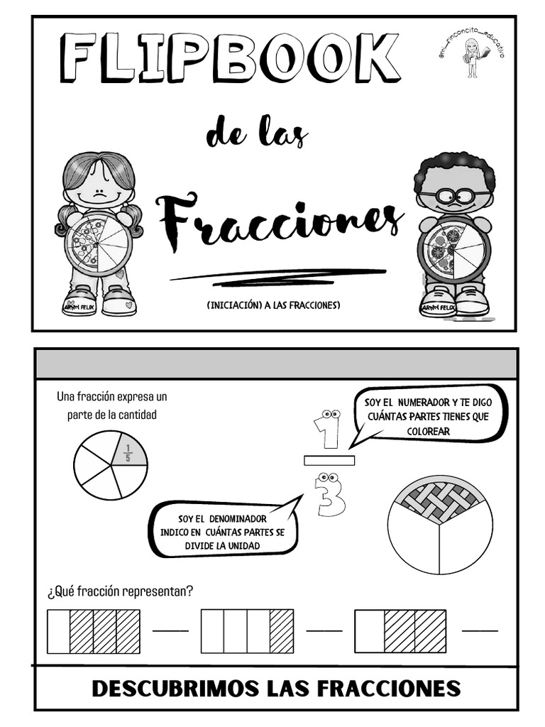 FLIPBOOK DE FRACCIONES | PDF | Objetos matemáticos | Conceptos matemáticos