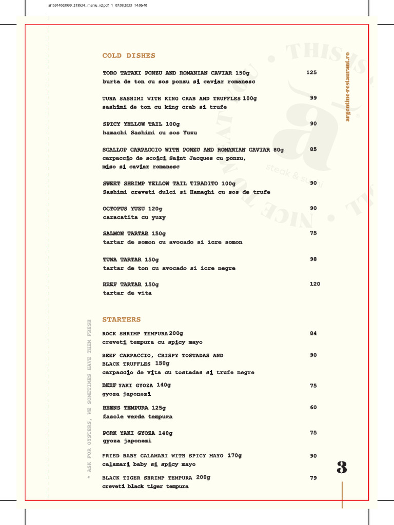 Meniu Herastrau | Download Free PDF | Sushi | Cuisine