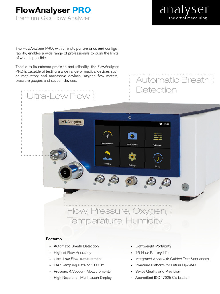FlowAnalyser PRO: Precision Gas Measurement | PDF | Flow Measurement ...