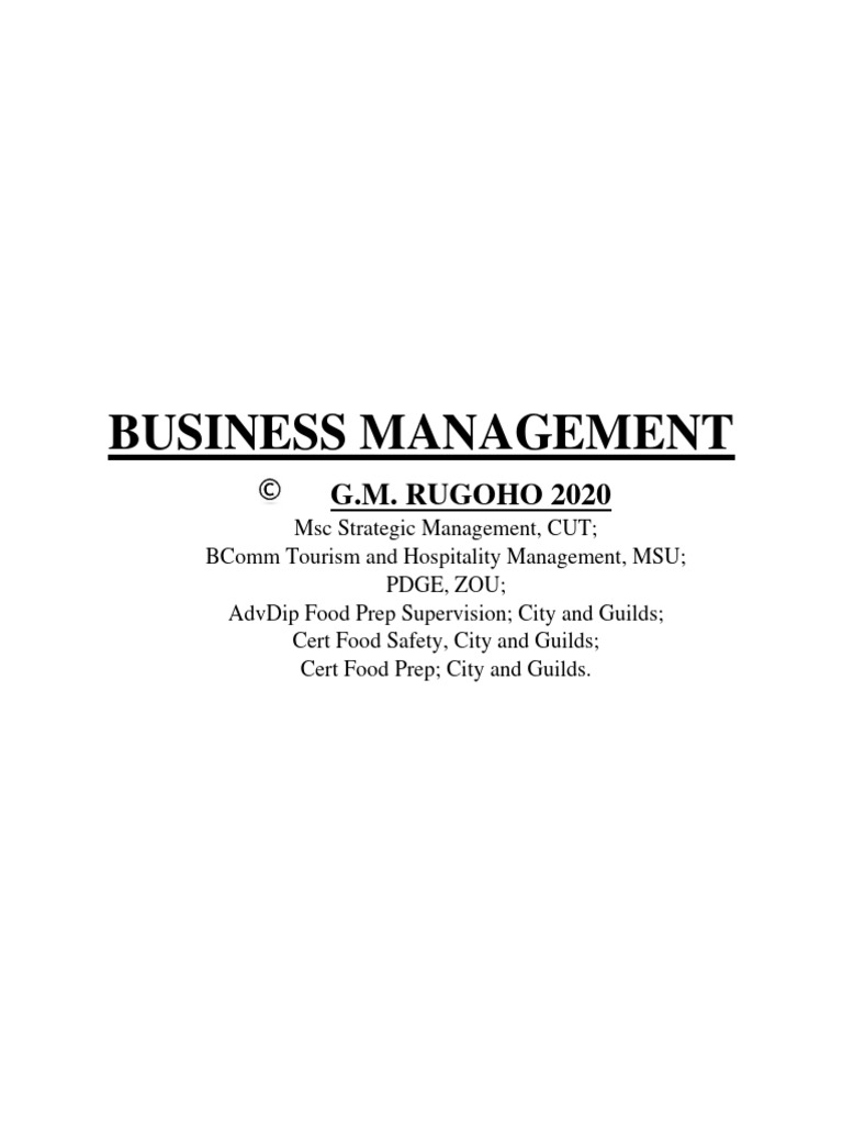 Business Management | PDF | Planning | Bureaucracy